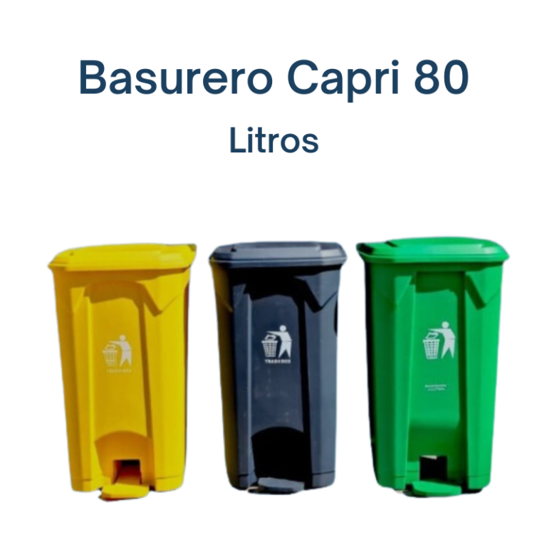 Basurero Capri 80 lts c/ pedal: Higiene y Comodidad - Plastore